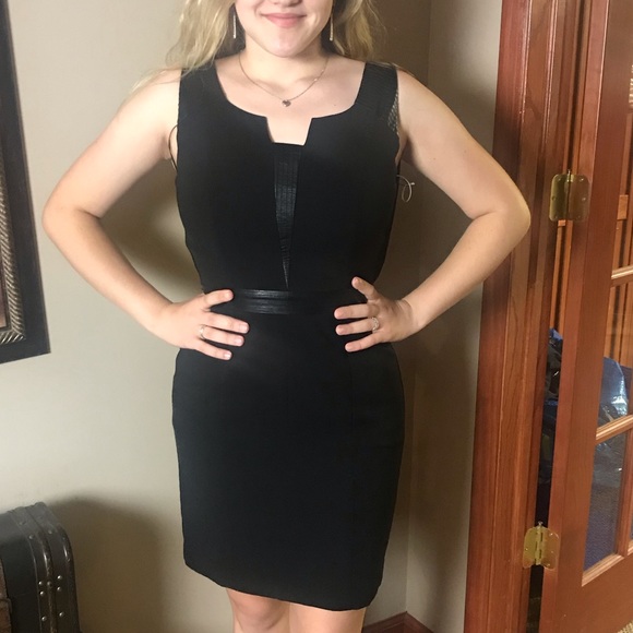 AKIRA | Dresses | Akira Chicago Black Label Dress W Faux Leather | Poshmark